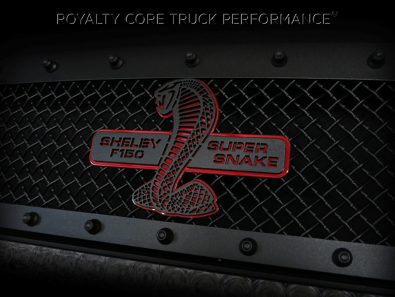 Shelby Super Snake Logo Ford Shelby Fender Metal Domed Emblem Silver